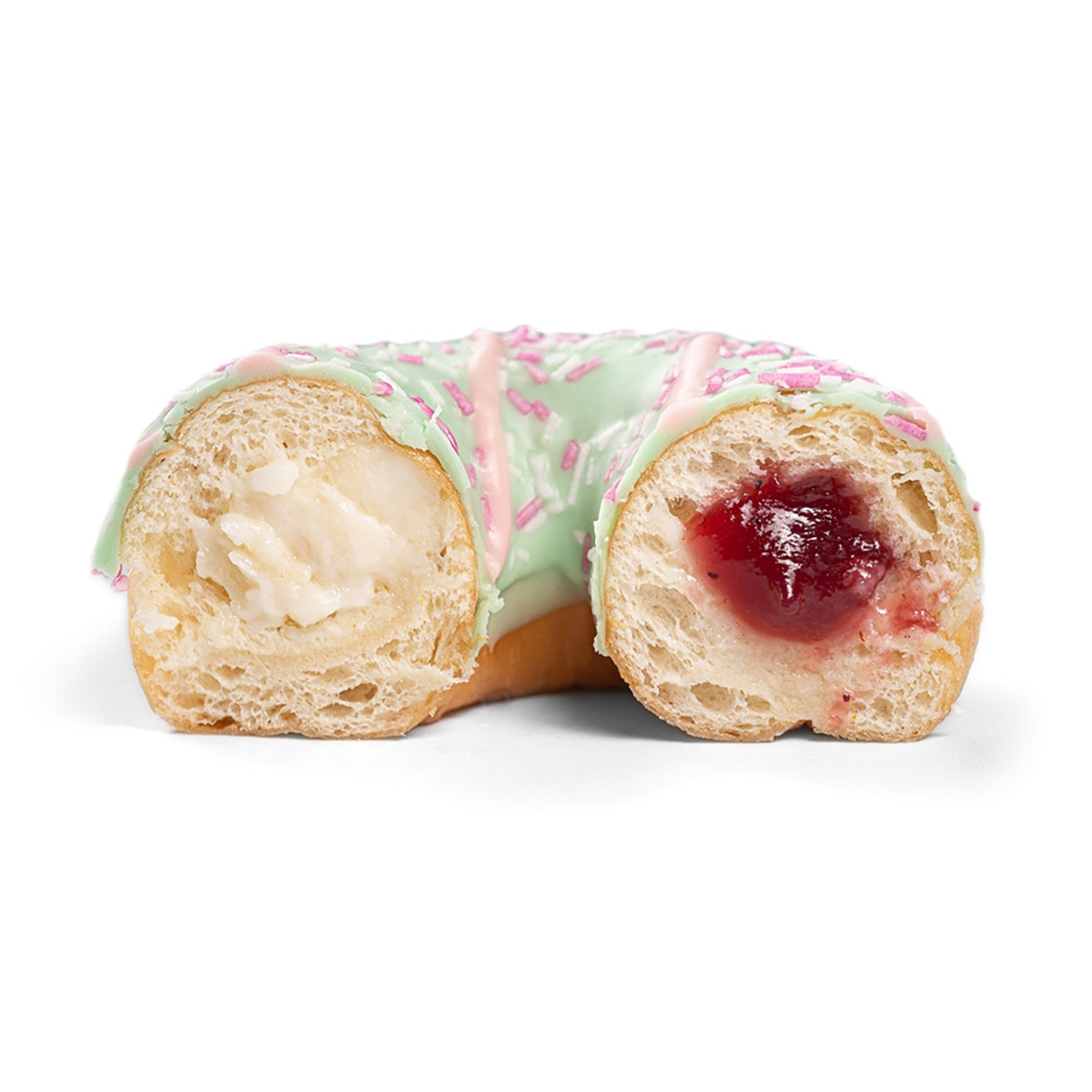 Пончик глазурований Mantinga CREAMY з начинкою з лісових ягід 70 г ...